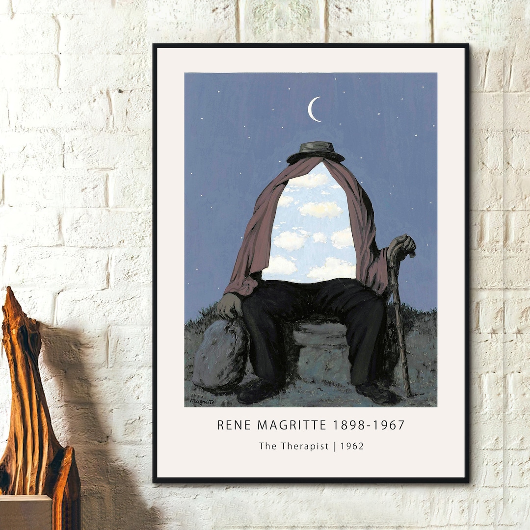 Rene Magritte Exhibition Poster - the Therapist 1962- Painting Art ...