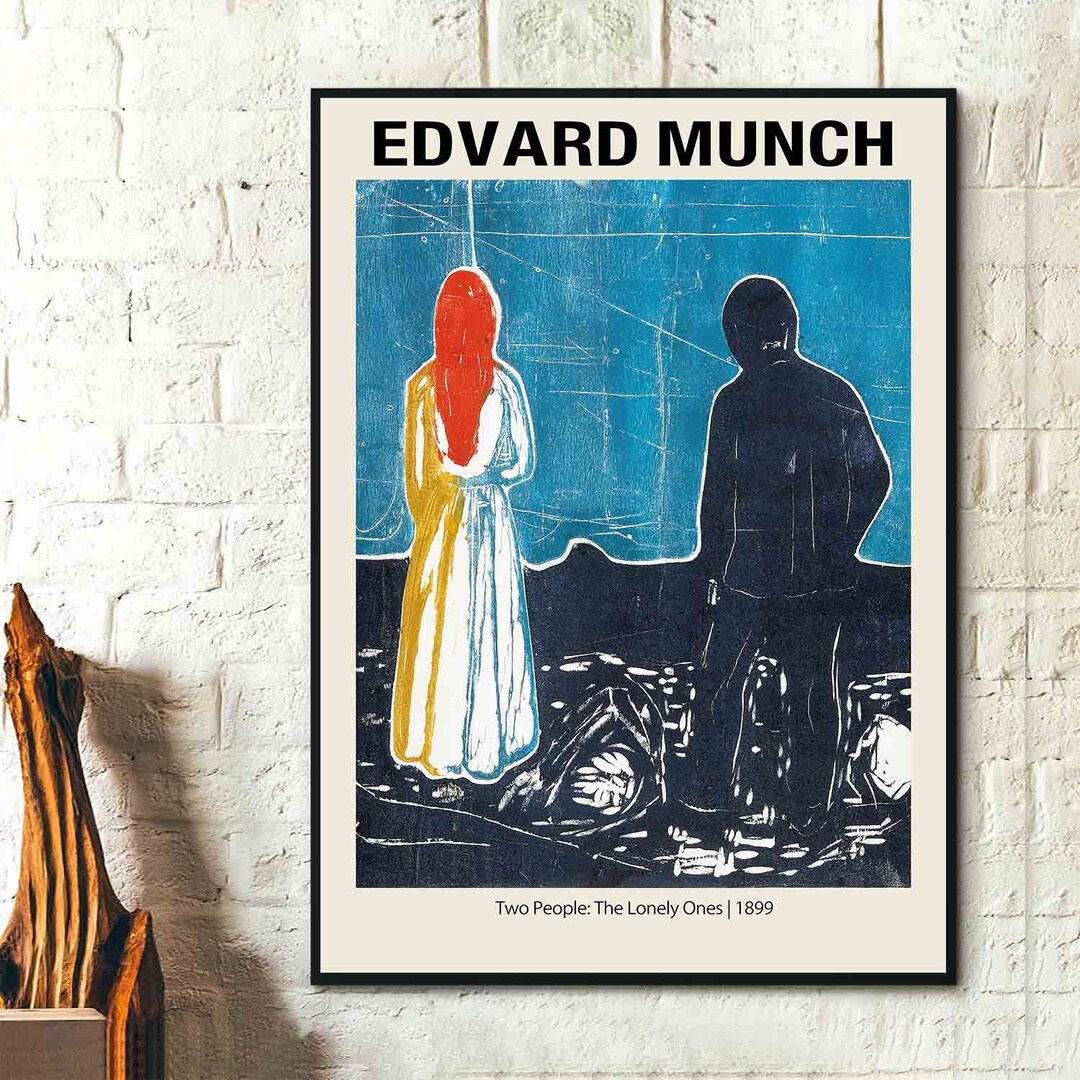 Edvard Munch Art Print- Two People 1899 -edvard Munch Poster, Edvard ...