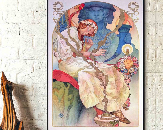 Alphonse Mucha Print- the Seasons 1896 - Art Nouveau Poster, Alphonse ...