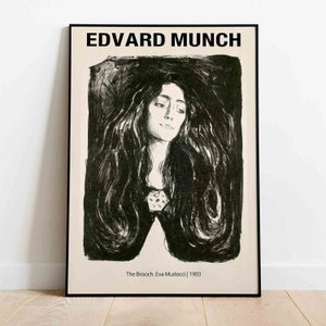 Edvard Munch Art Print- the Brooch Eva Mudocci 1903 - Edvard Munch ...