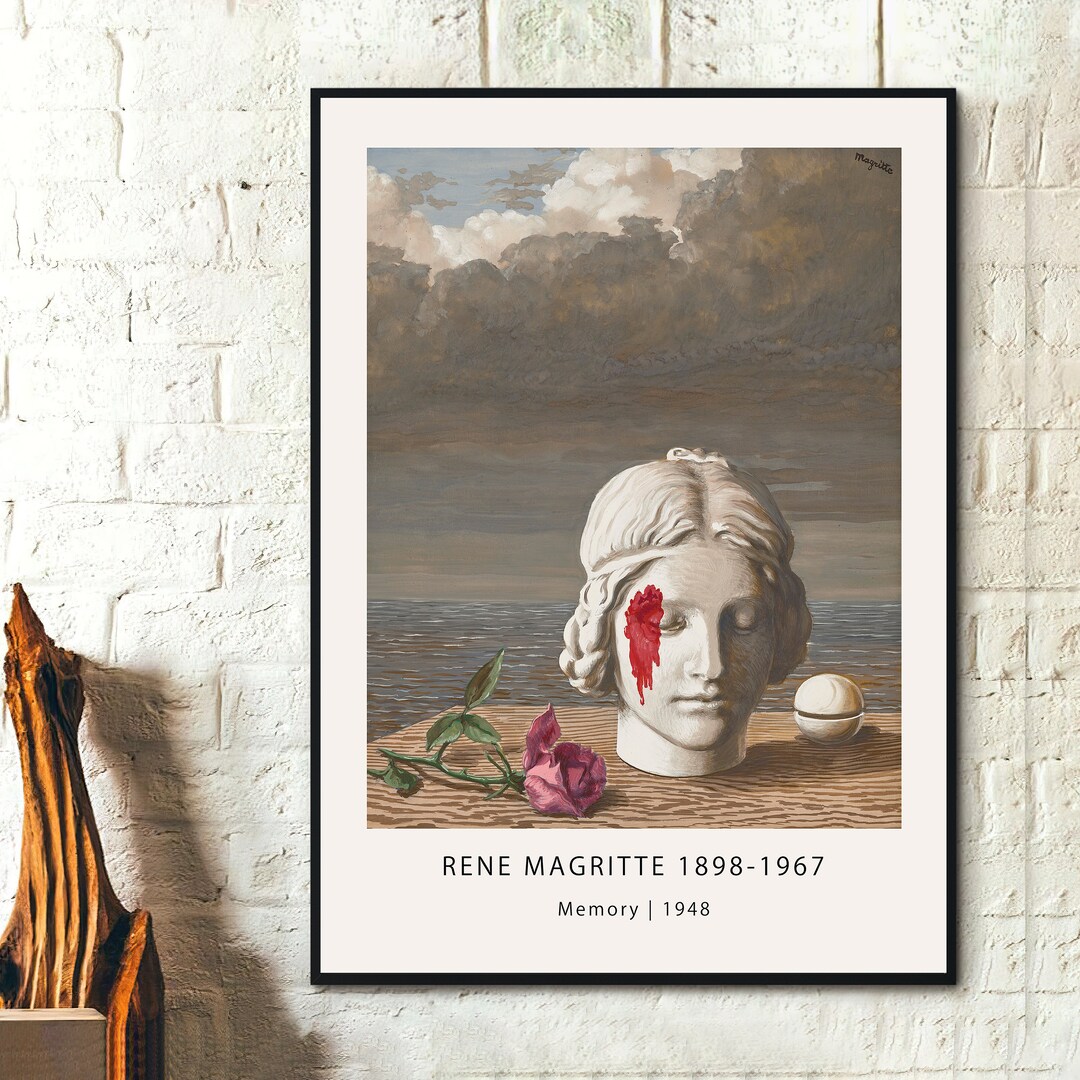 Rene Magritte Exhibition Poster - Memory _ 1948 Painting Art Modern Art ...
