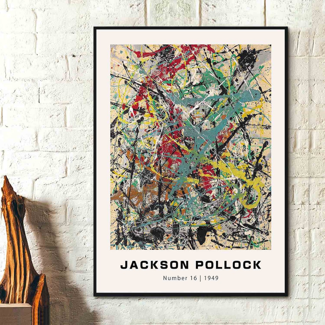 Jackson Pollock -number 16 1949- Poster, Jackson Pollock Poster, Modern ...