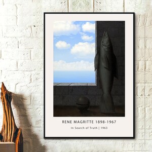 Rene Magritte Exhibition Poster in Search of Truth _ 1963 Painting Art ...