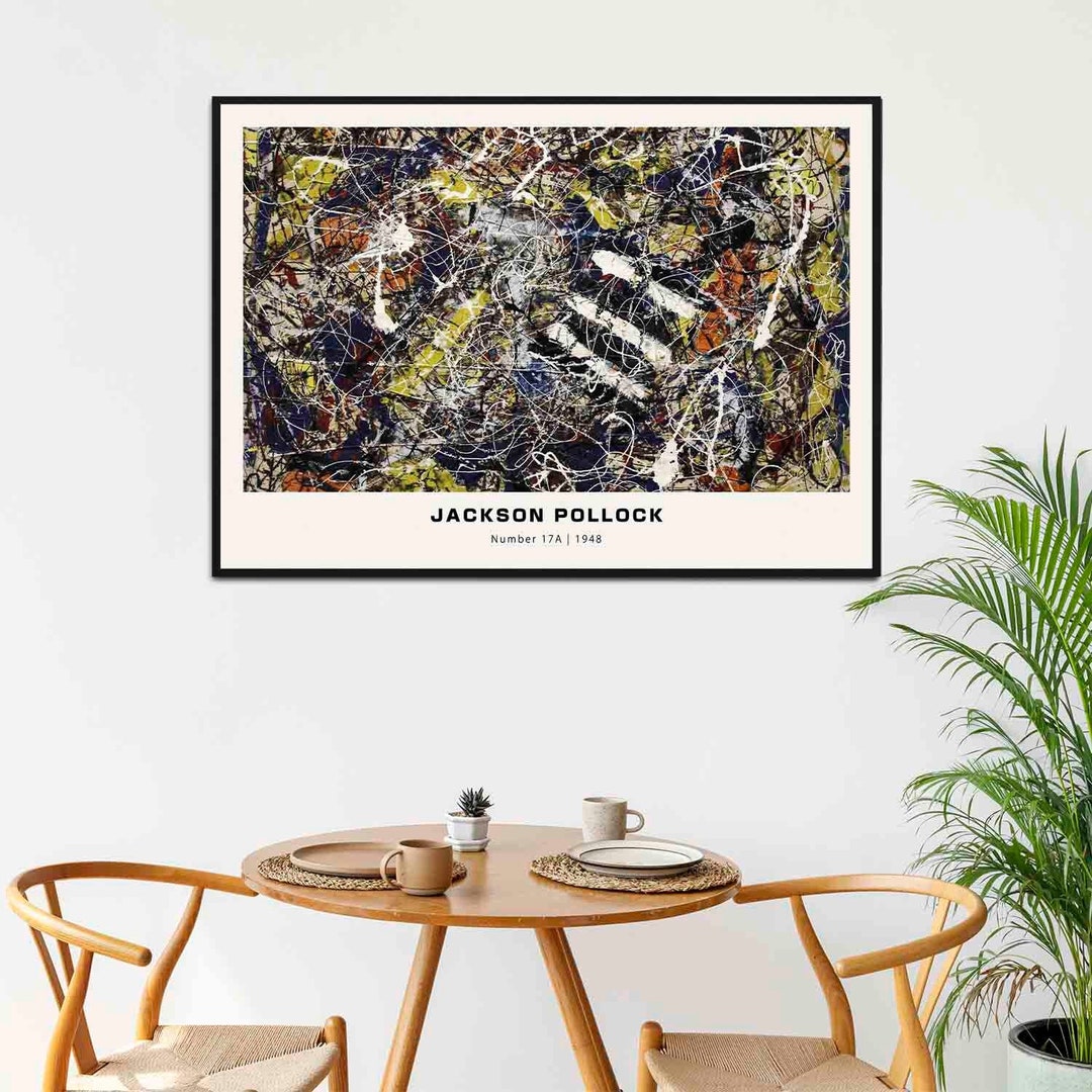 Jackson Pollock -number 17A 1948- Poster, Jackson Pollock Poster ...