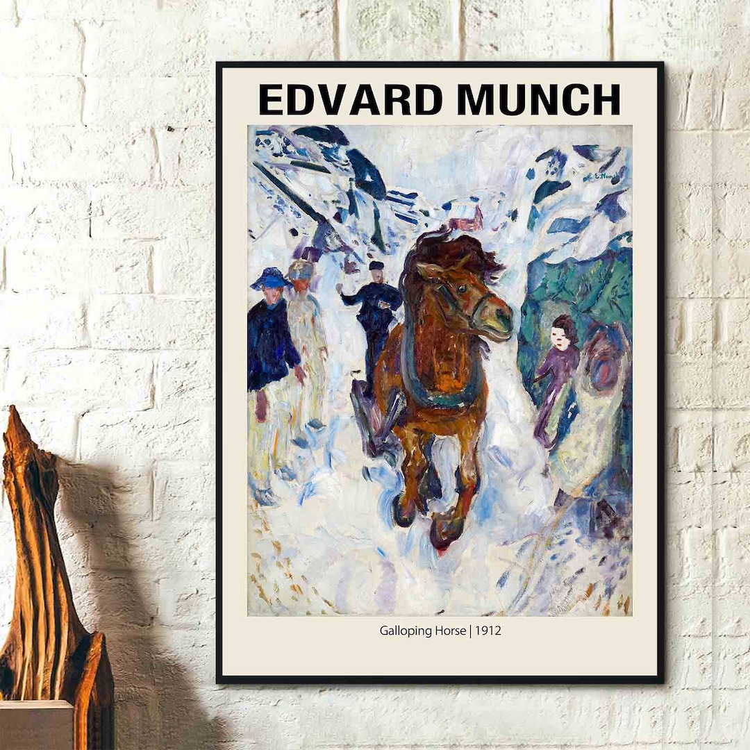 Edvard Munch Art Print- Galloping Horse 1912 -edvard Munch Poster ...