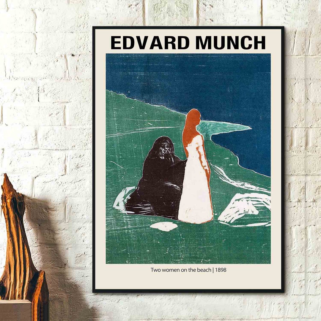 Edvard Munch Art Print- Two Women on the Beach 1898 -edvard Munch ...