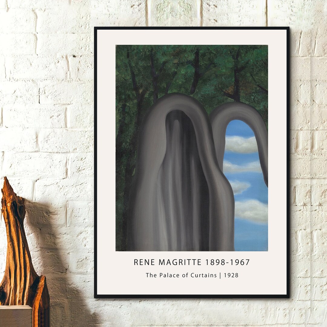 Rene Magritte Exhibition Poster - the Palace of Curtains 1928- Painting ...