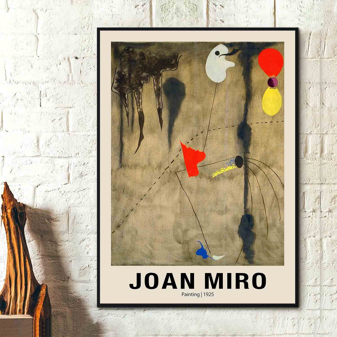 Joan Miro Print- Painting 1925 - Spanish Painter Wall Art, Abstract ...