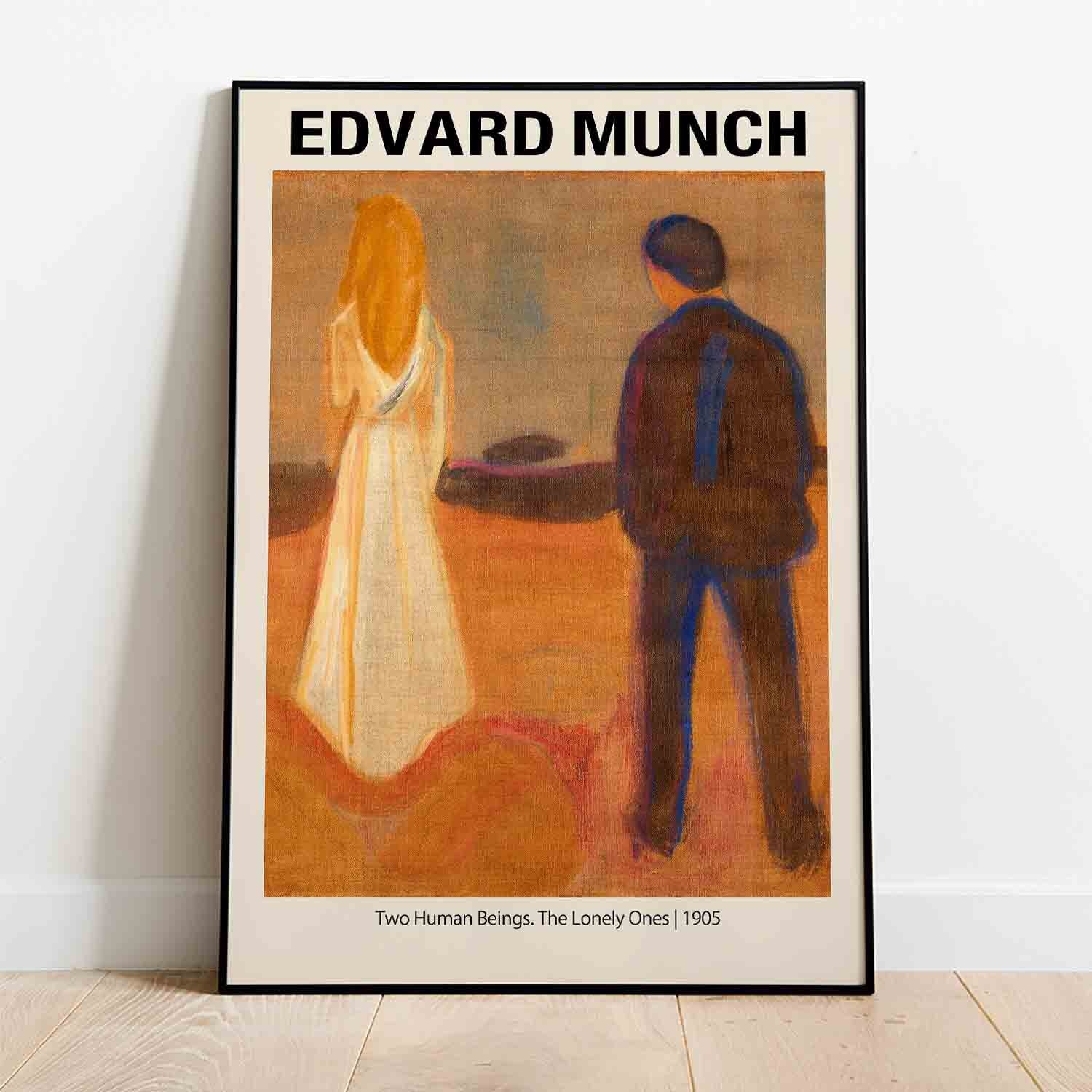 Edvard Munch Art Print- Two Human Beings 1905 -edvard Munch Poster ...