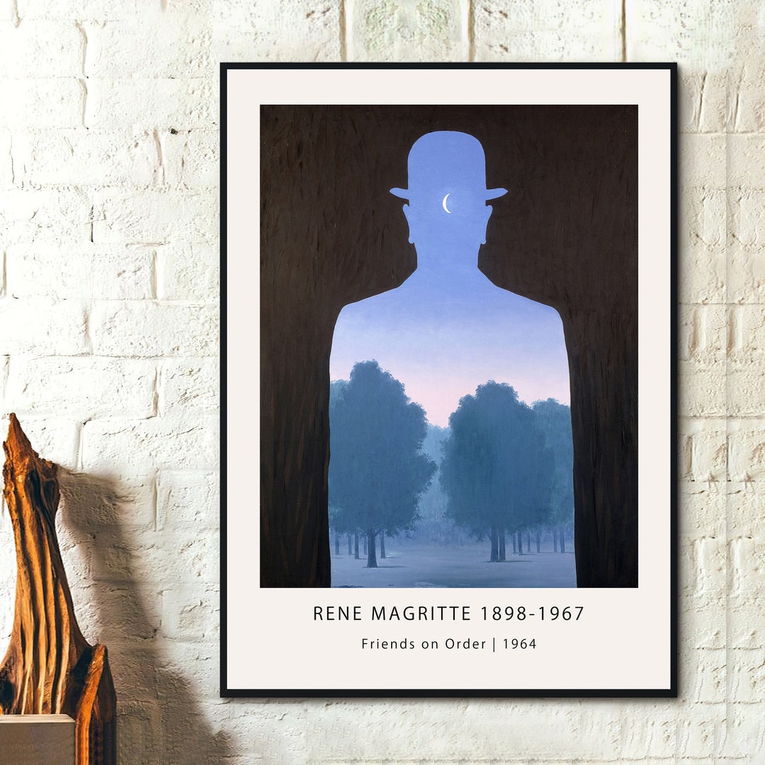 Rene Magritte Exhibition Poster - Friends on Order _ 1964 Painting Art ...