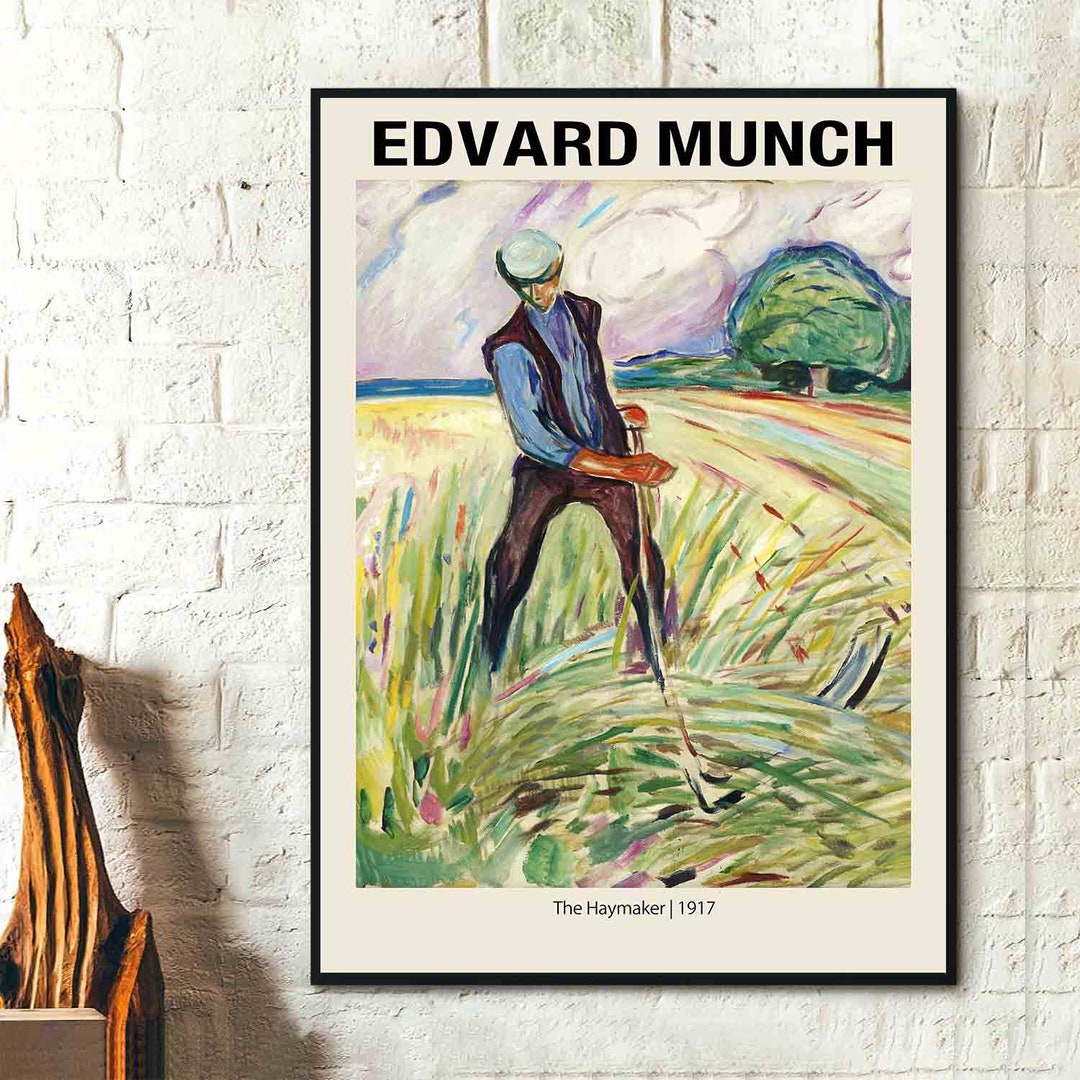 Edvard Munch Art Print- the Haymaker 1917 - Edvard Munch Poster, Edvard ...