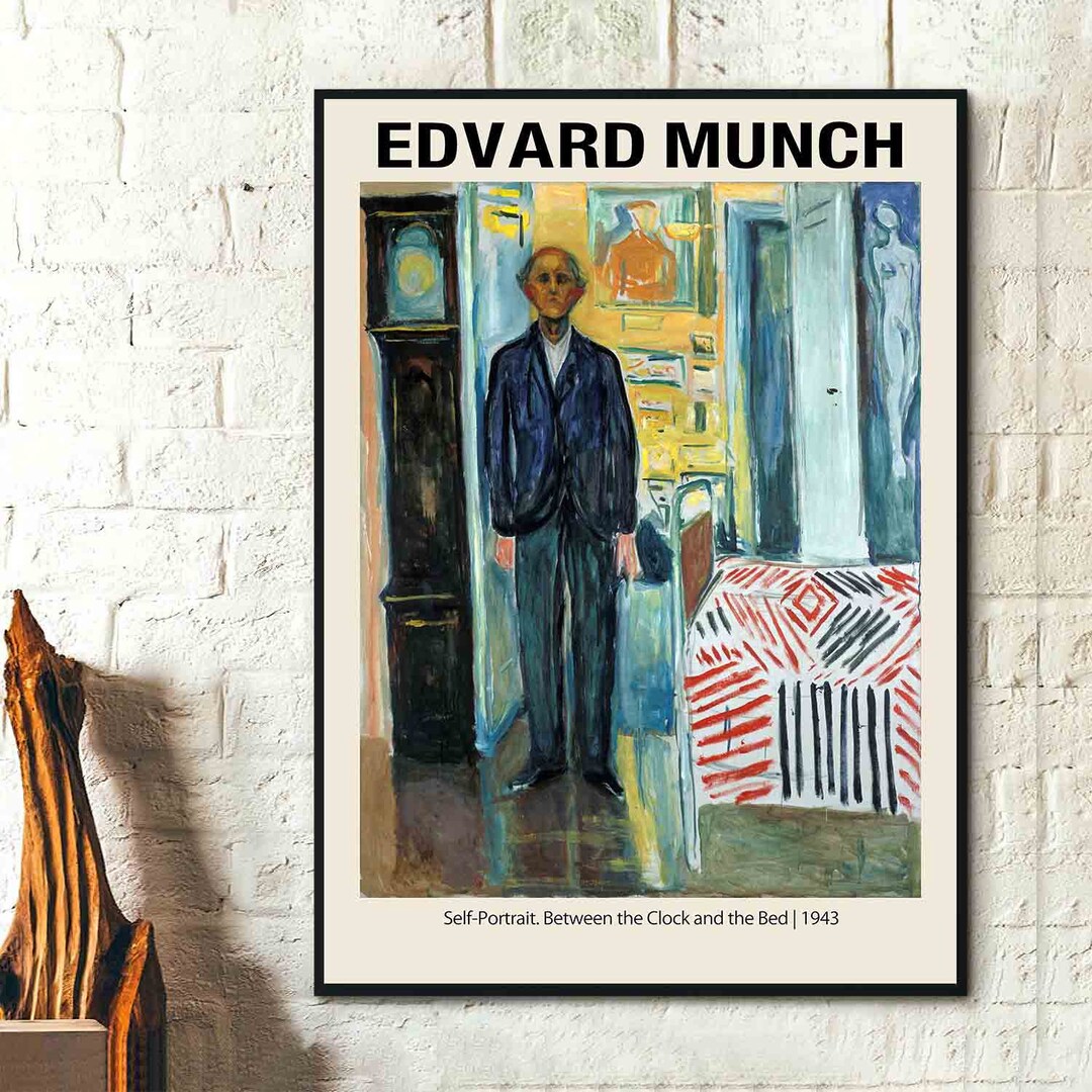 Edvard Munch Art Prints- Self-portrait 1943 - Edvard Munch Poster ...