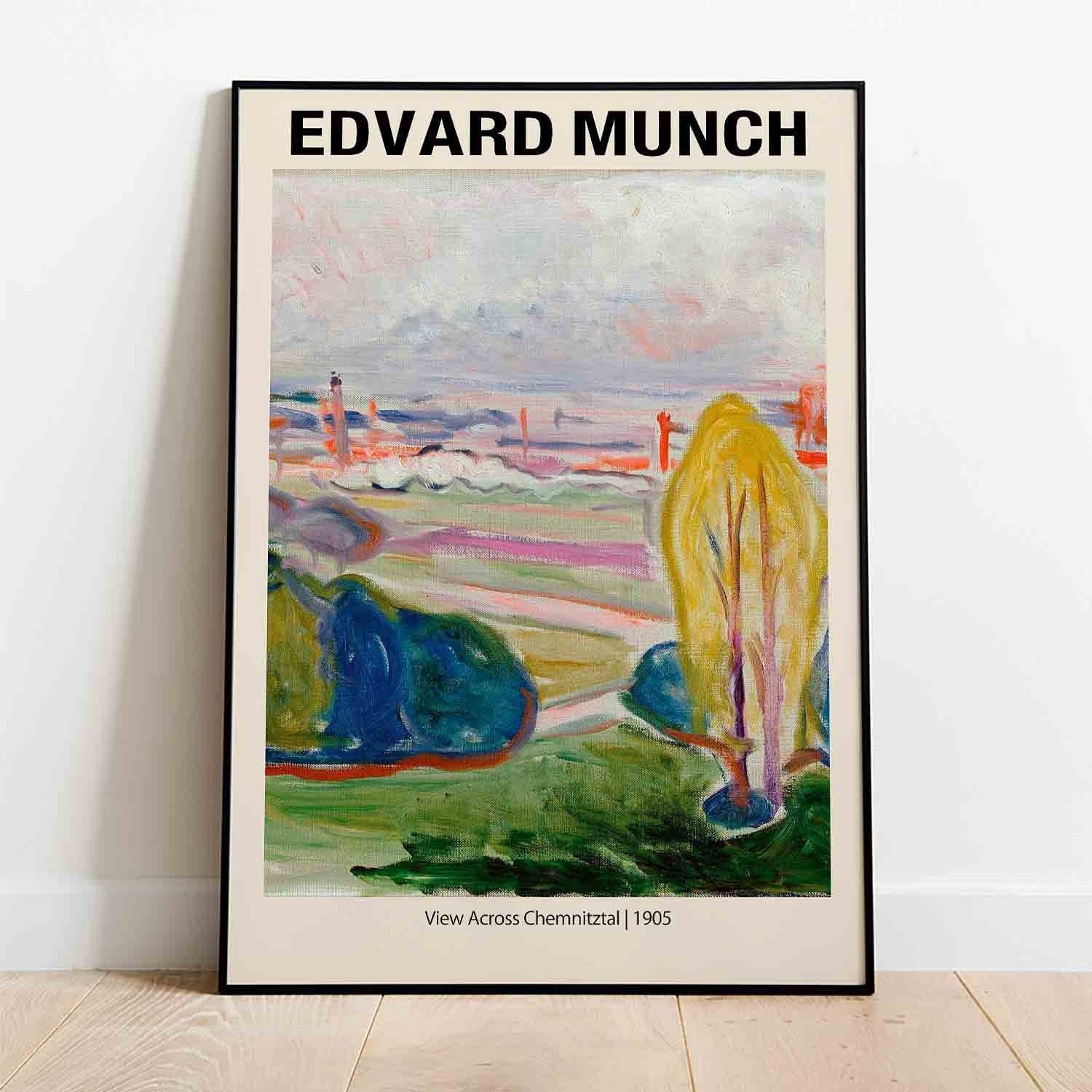 Edvard Munch Art Print- View Across Chemnitztal 1905 -edvard Munch ...