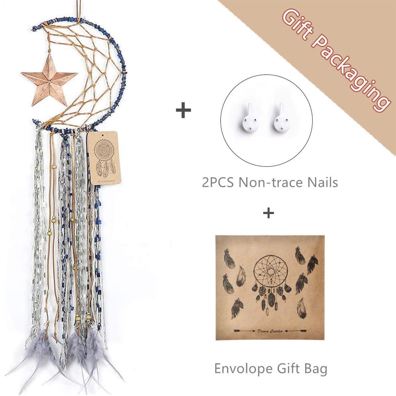 Macrame Wall Hanging Dream Catcher With Antique Moon Phase | Etsy