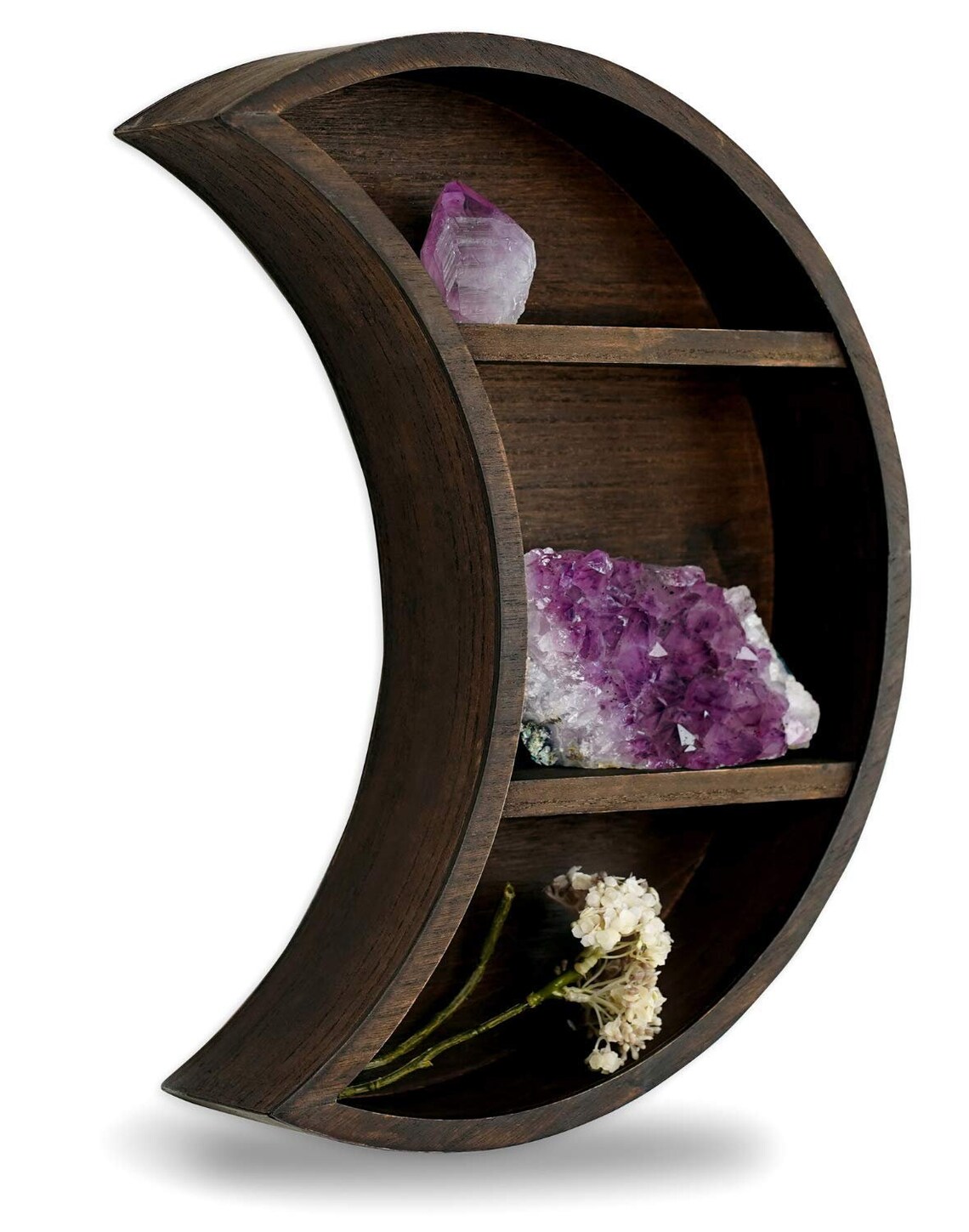 Moon Shelf Wooden Floating Shelves Hanging Storage Display | Etsy