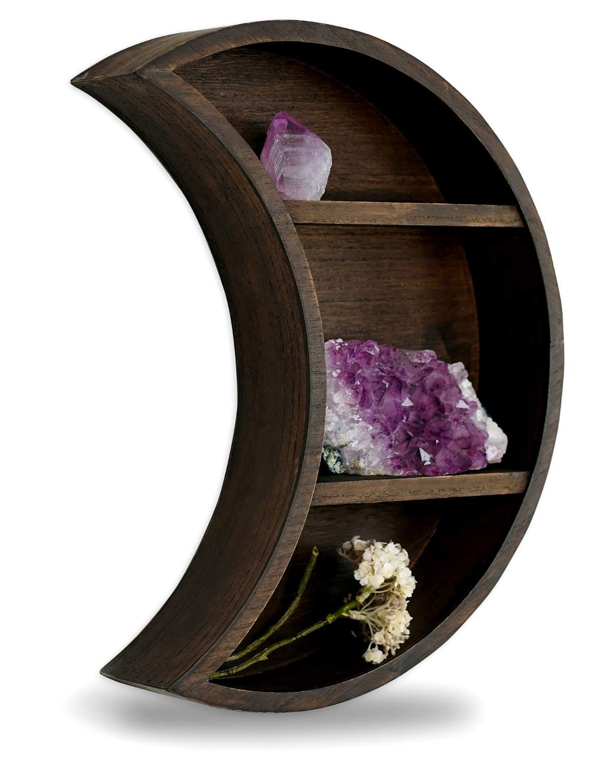 Moon Shelf Wooden Floating Shelves Hanging Storage Display | Etsy