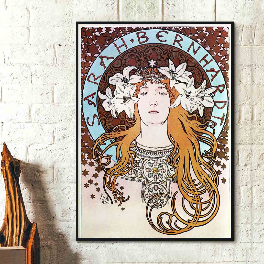Alphonse Mucha Print-sarah Bernhardt 1896- Art Nouveau Poster, Alphonse ...