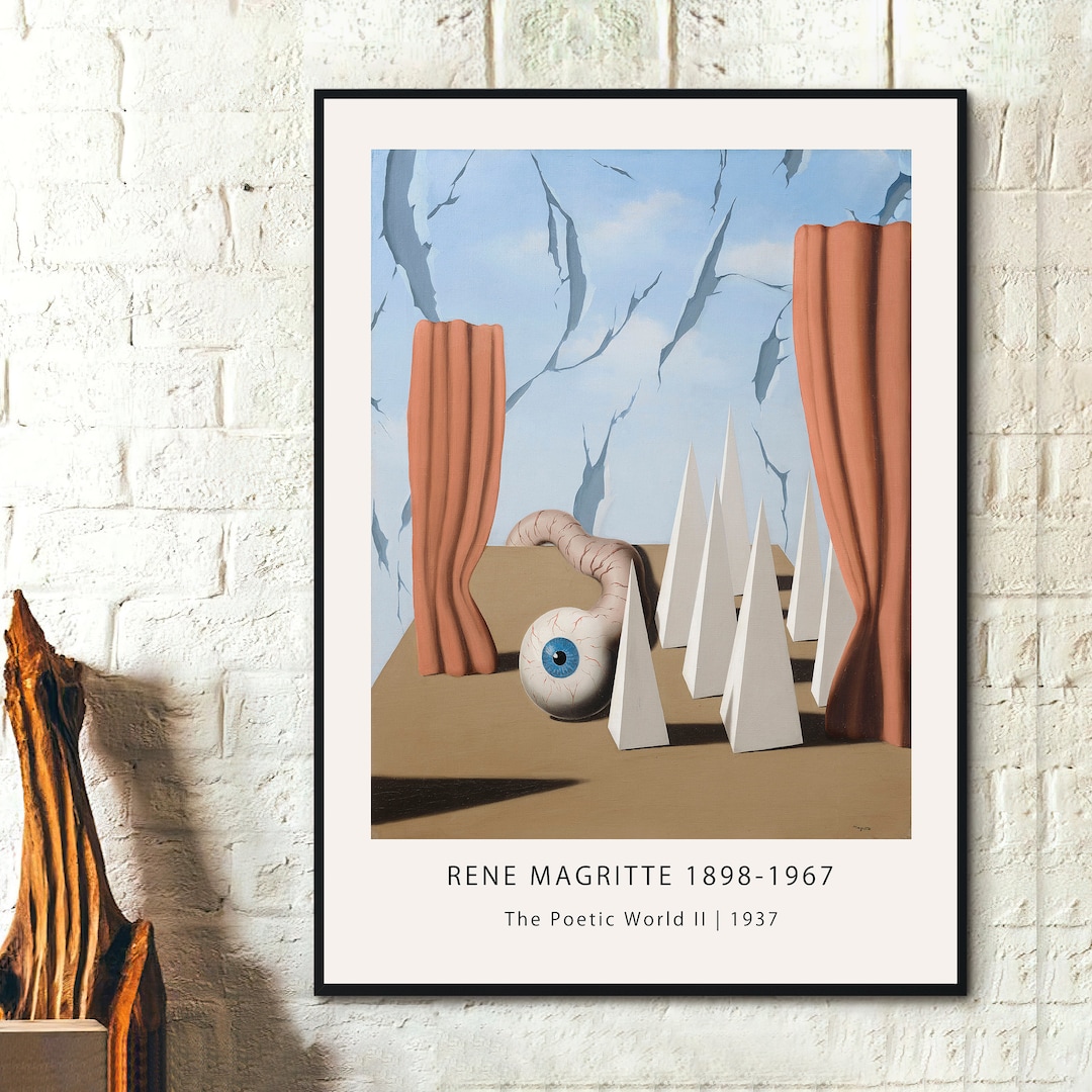 Rene Magritte Exhibition Poster - the Poetic World II 1937 - Painting ...