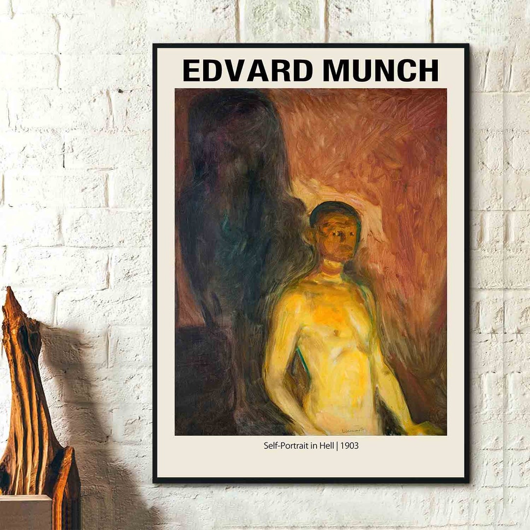 Edvard Munch Art Prints- Self-portrait in Hell 1903 - Edvard Munch ...