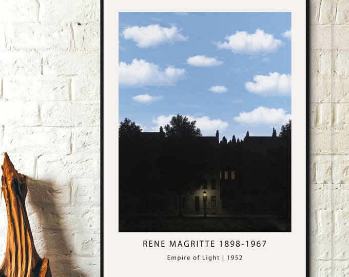 Rene Magritte Exhibition Poster - Freedom of Mind _ 1948 Painting Art ...