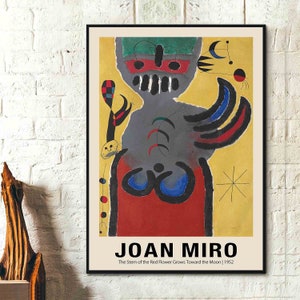 Joan Miro Print the Stem of the Red Flower Grows Toward the Moon 1952 ...