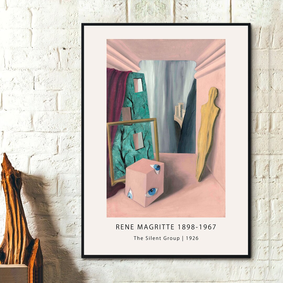 Rene Magritte Exhibition Poster - the Silent Group 1926 - Painting Art ...