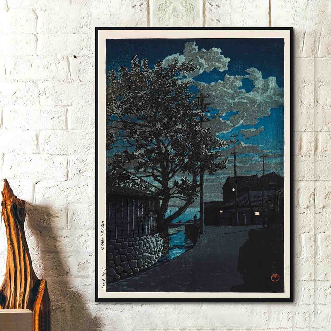 Kamezaki, Owari Province 1928 - Kawase Hasui Print Japanese Print Ukiyo ...