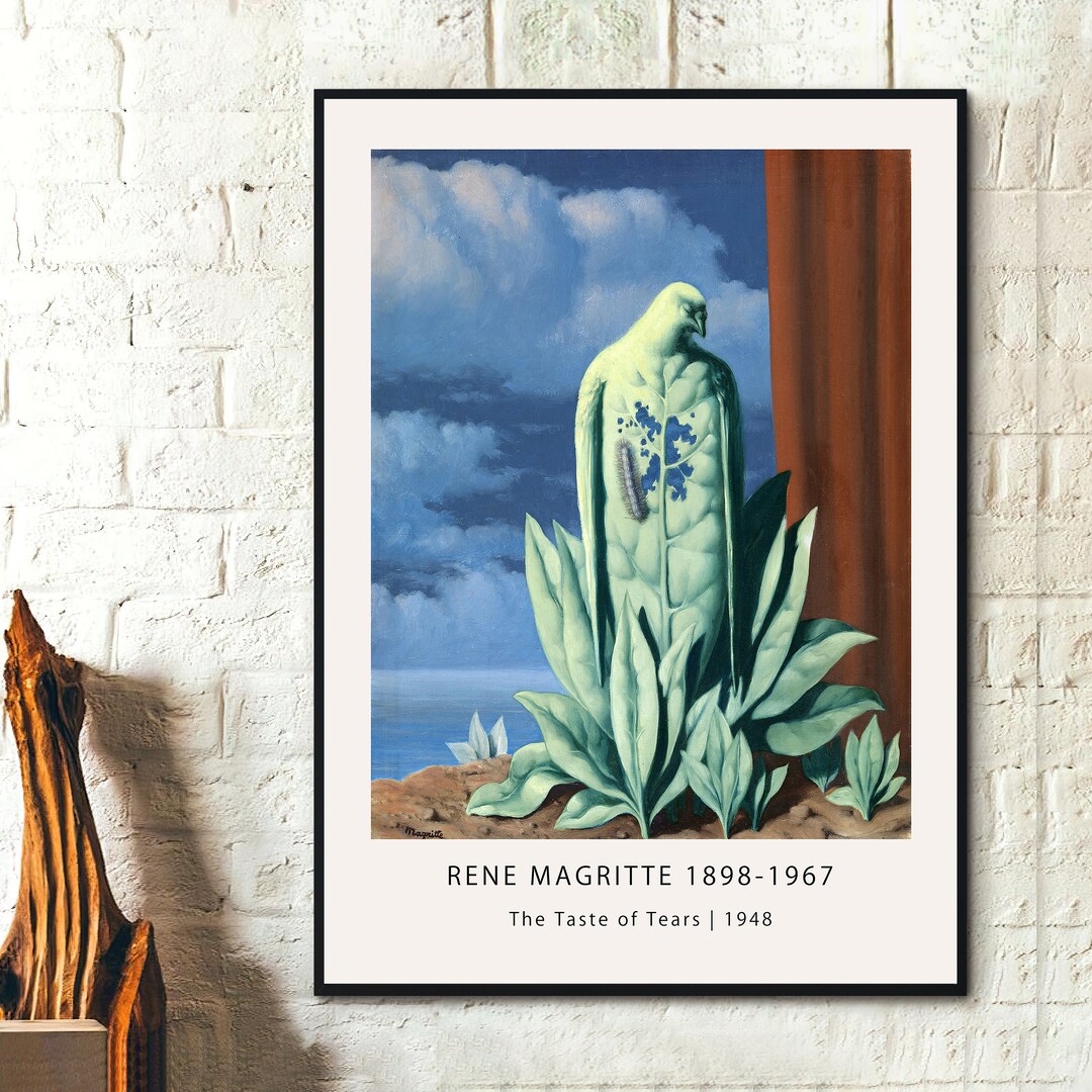 Rene Magritte Exhibition Poster -the Taste of Tears 1948 - Painting Art ...