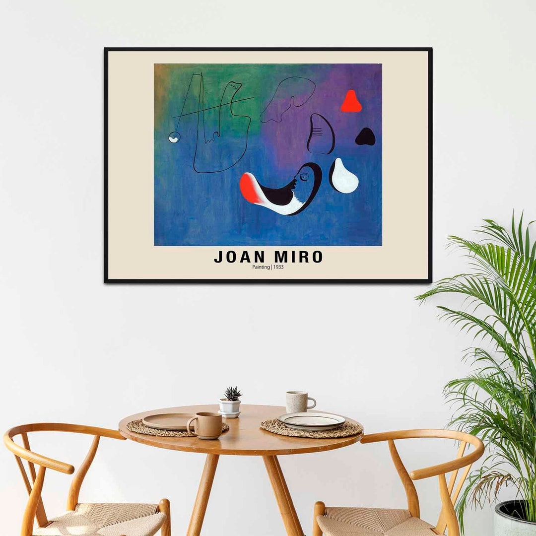Joan Miro Print- Painting 1933 - Spanish Painter Wall Art, Abstract ...
