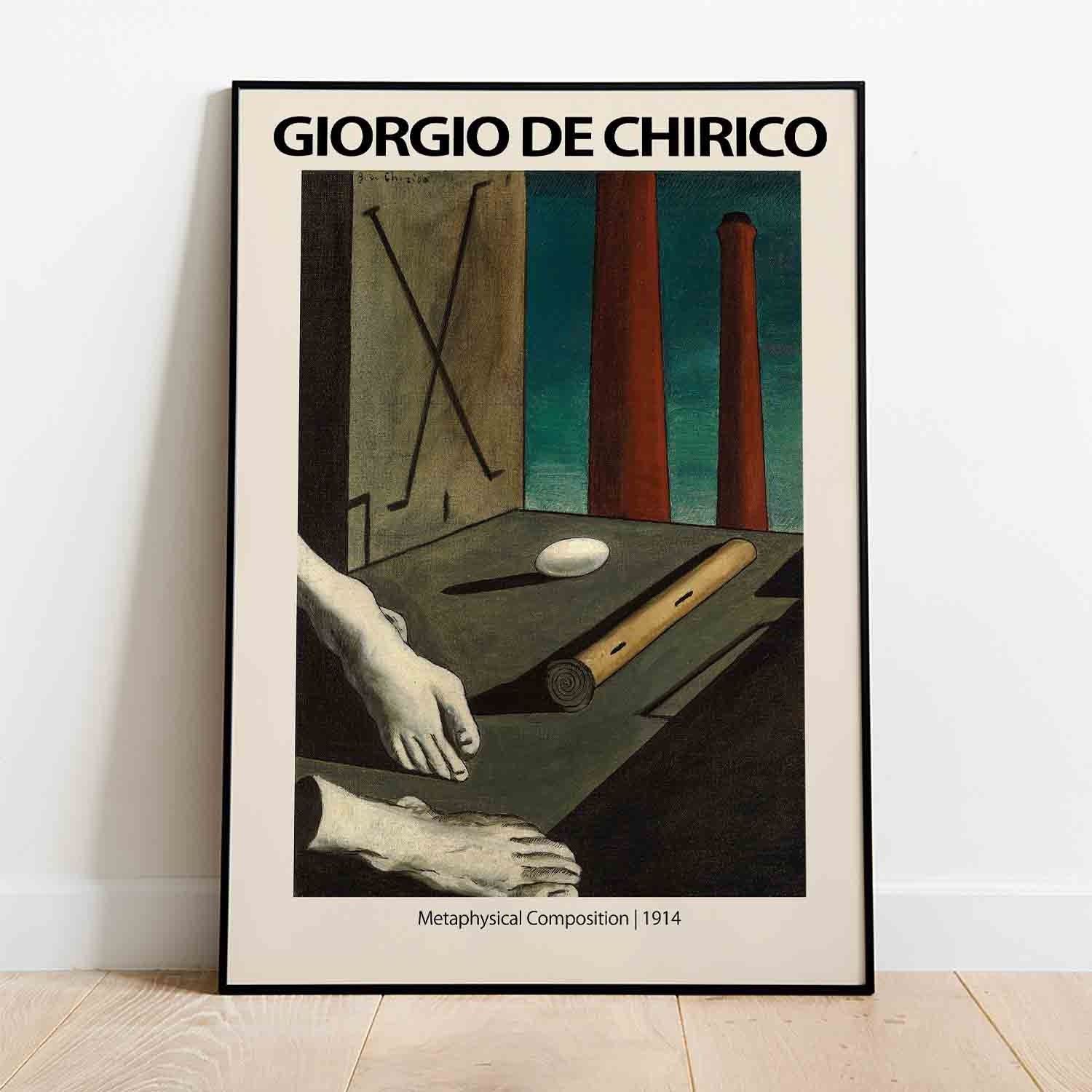 Giorgio De Chirico Exhibition Poster- Metaphysical Composition 1914 ...