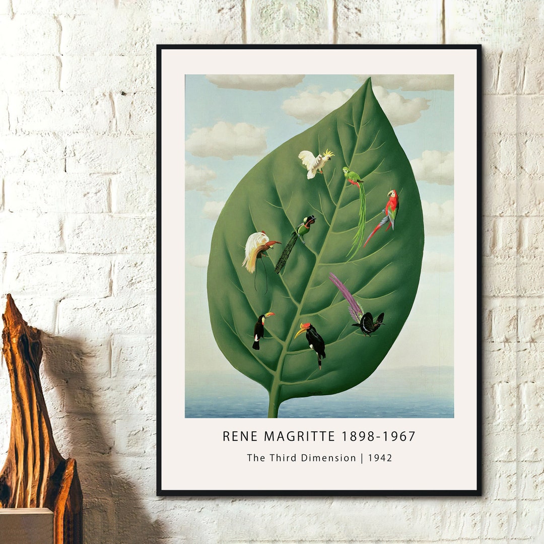 Rene Magritte Exhibition Poster - the Third Dimension 1942- Painting ...