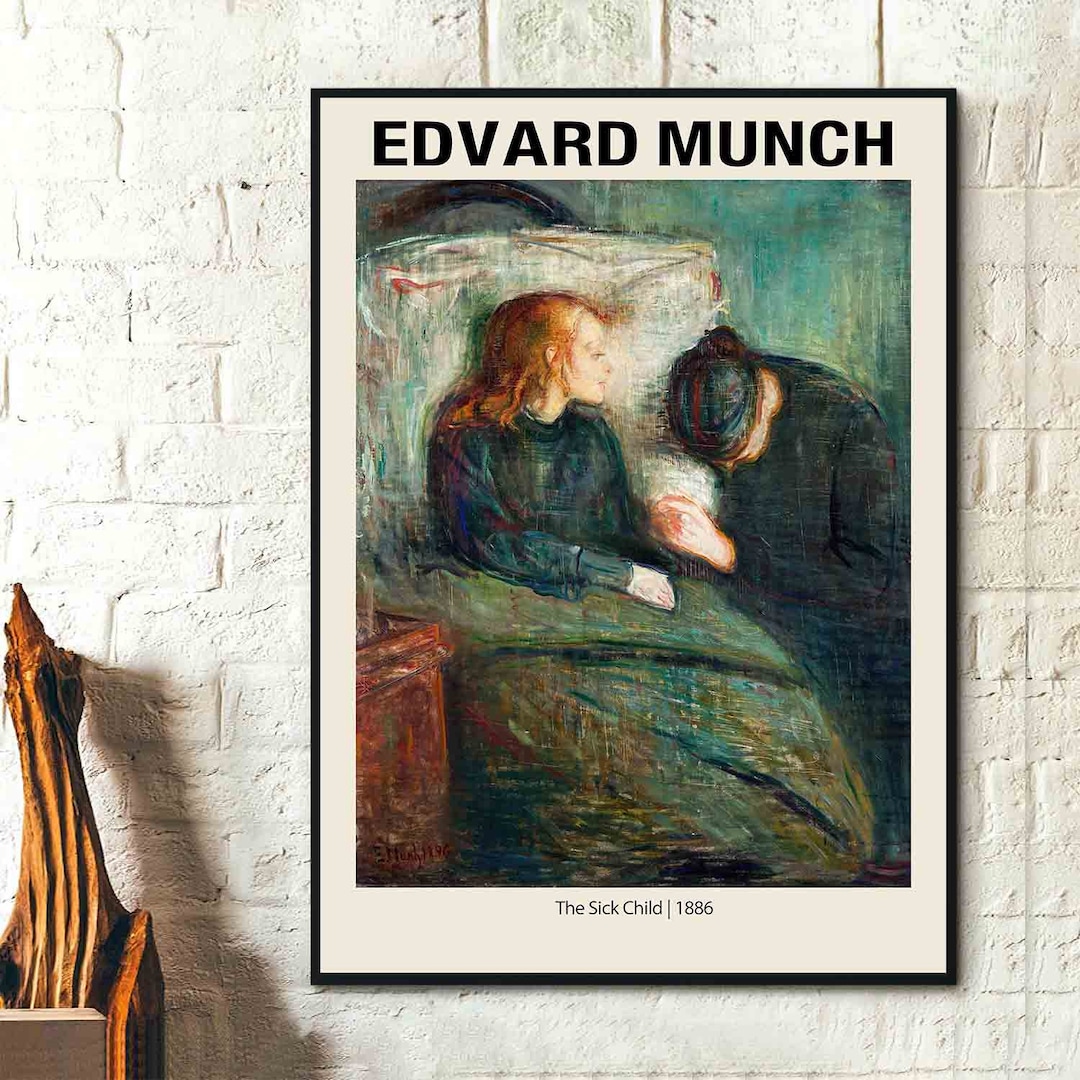 Edvard Munch Art Print- the Sick Child 1886 -edvard Munch Poster ...