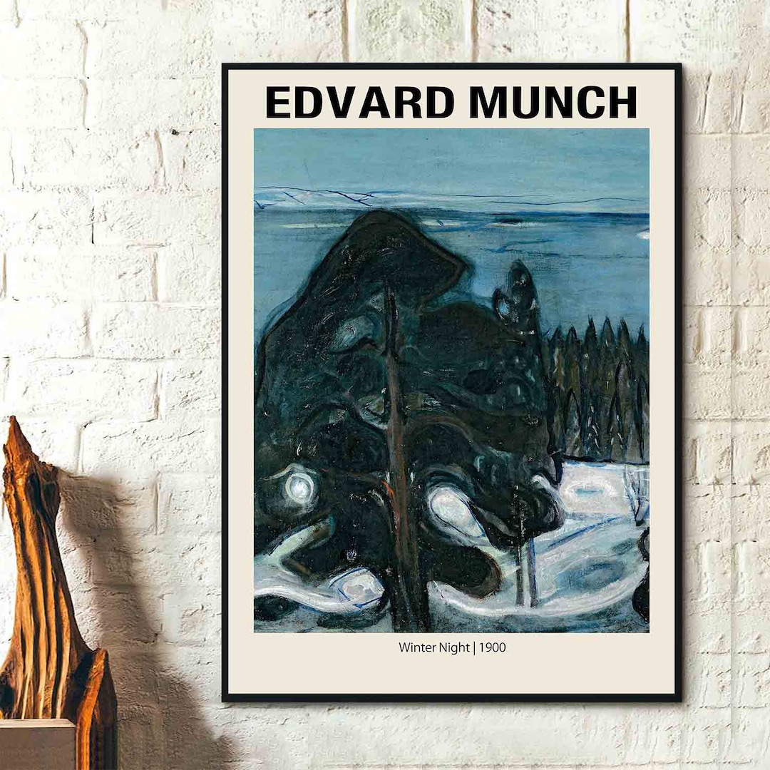 Edvard Munch Art Print- Winter Night 1900 -edvard Munch Poster, Edvard ...