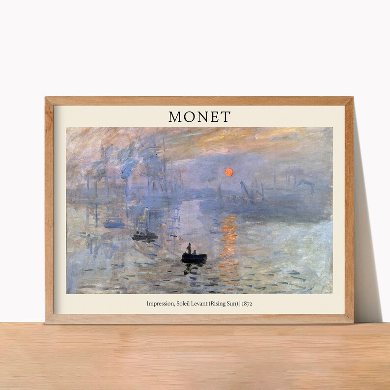 Claude Monet Poster Digital Download- Impression, Soleil Levant (rising ...