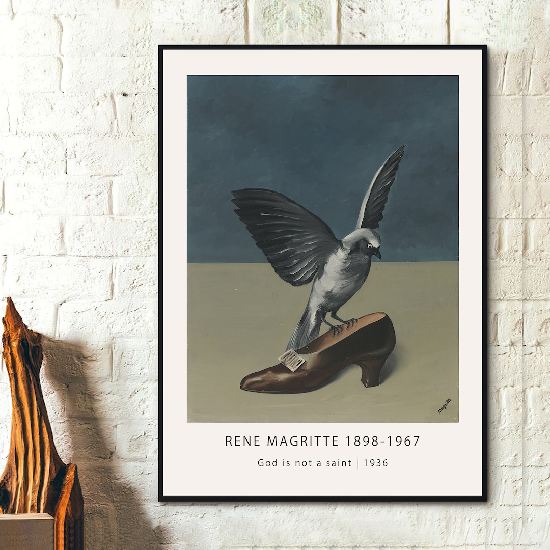 Rene Magritte Exhibition Poster - God is Not a Saint _ 1936 Painting ...