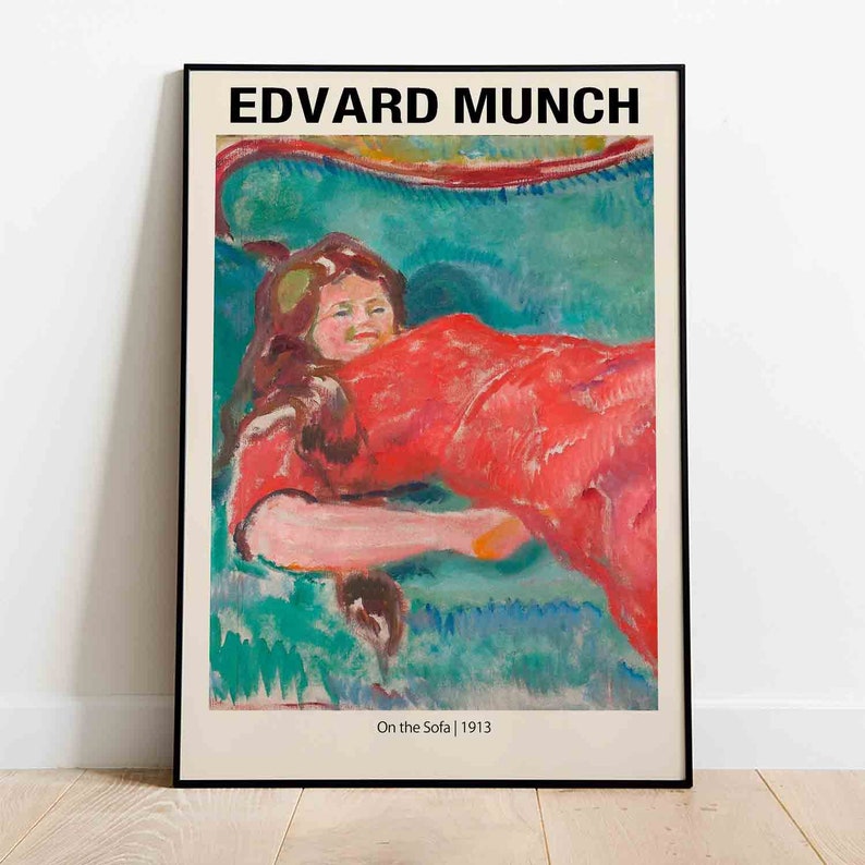 Edvard Munch Art Prints- on the Sofa 1913 - Edvard Munch Poster, Edvard ...