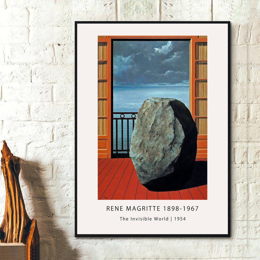 Rene Magritte Exhibition Poster -the Invisible World 1954- Painting Art ...
