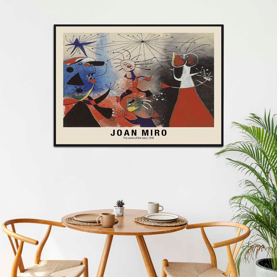 Joan Miro Print- the Caress of the Stars 1938 - Spanish Painter Wall ...