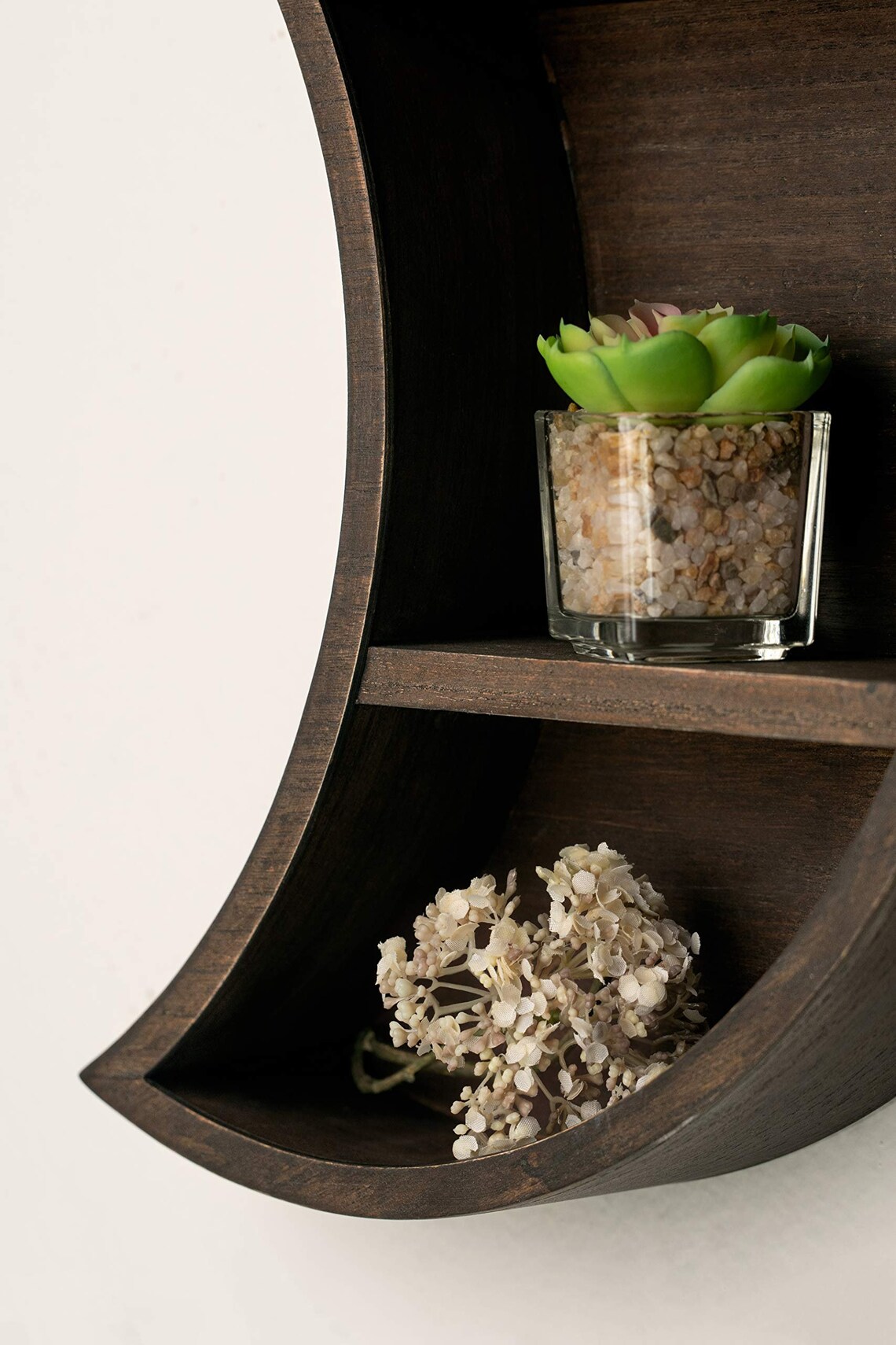 Moon Shelf Wooden Floating Shelves Hanging Storage Display | Etsy