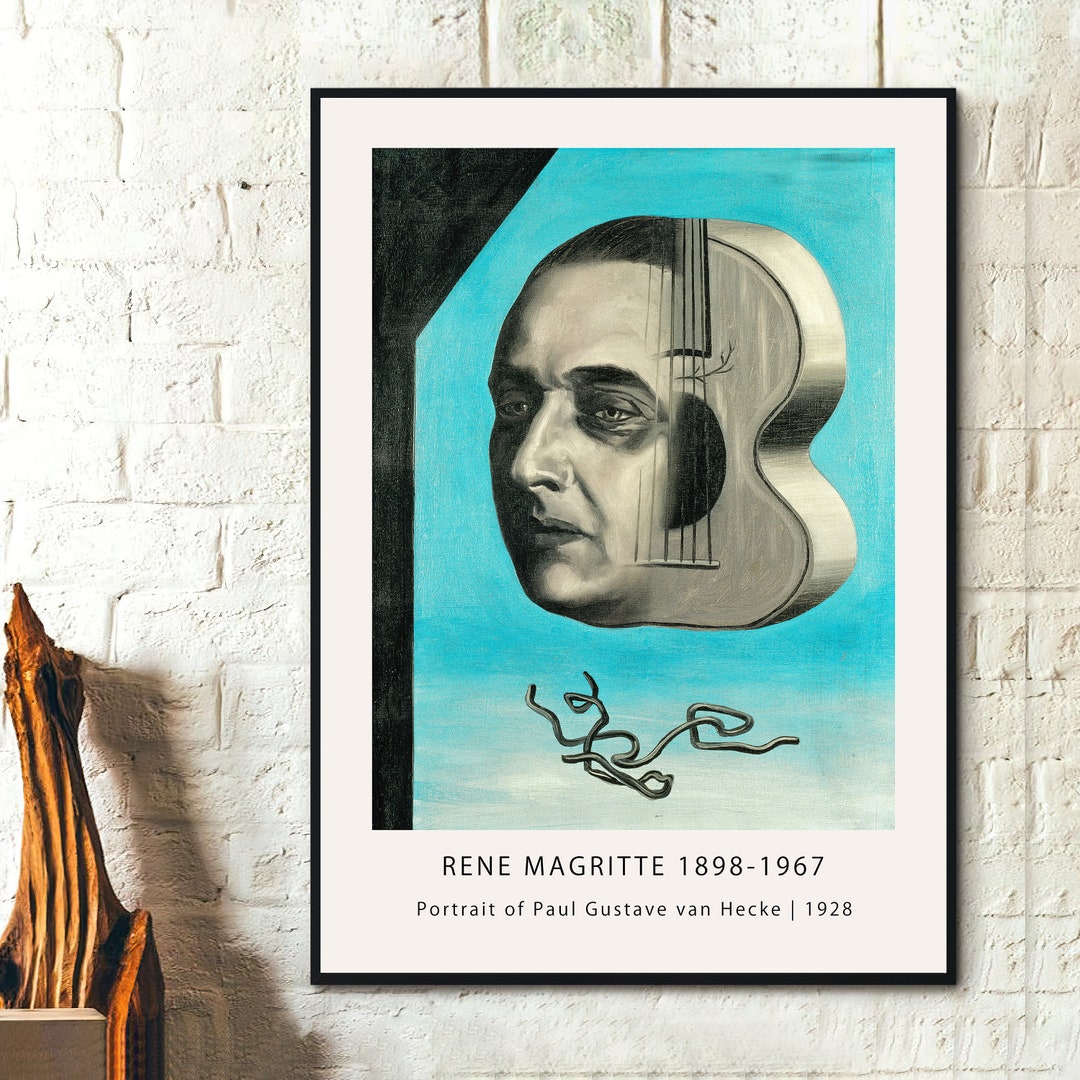 Rene Magritte Exhibition Poster -portrait of Paul Gustave Van Hecke ...