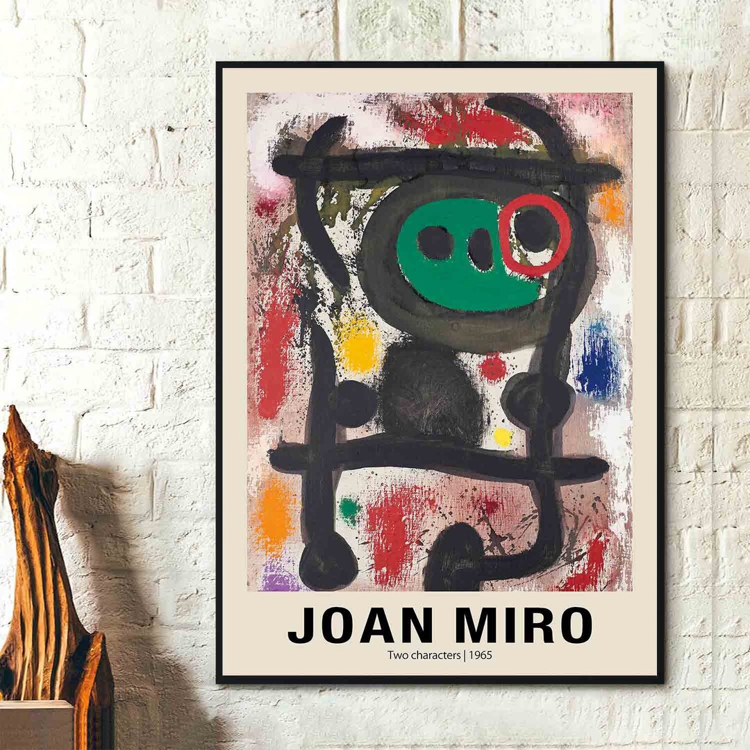 Joan Miro Print- Two Characters 1965 - Spanish Painter Wall Art ...