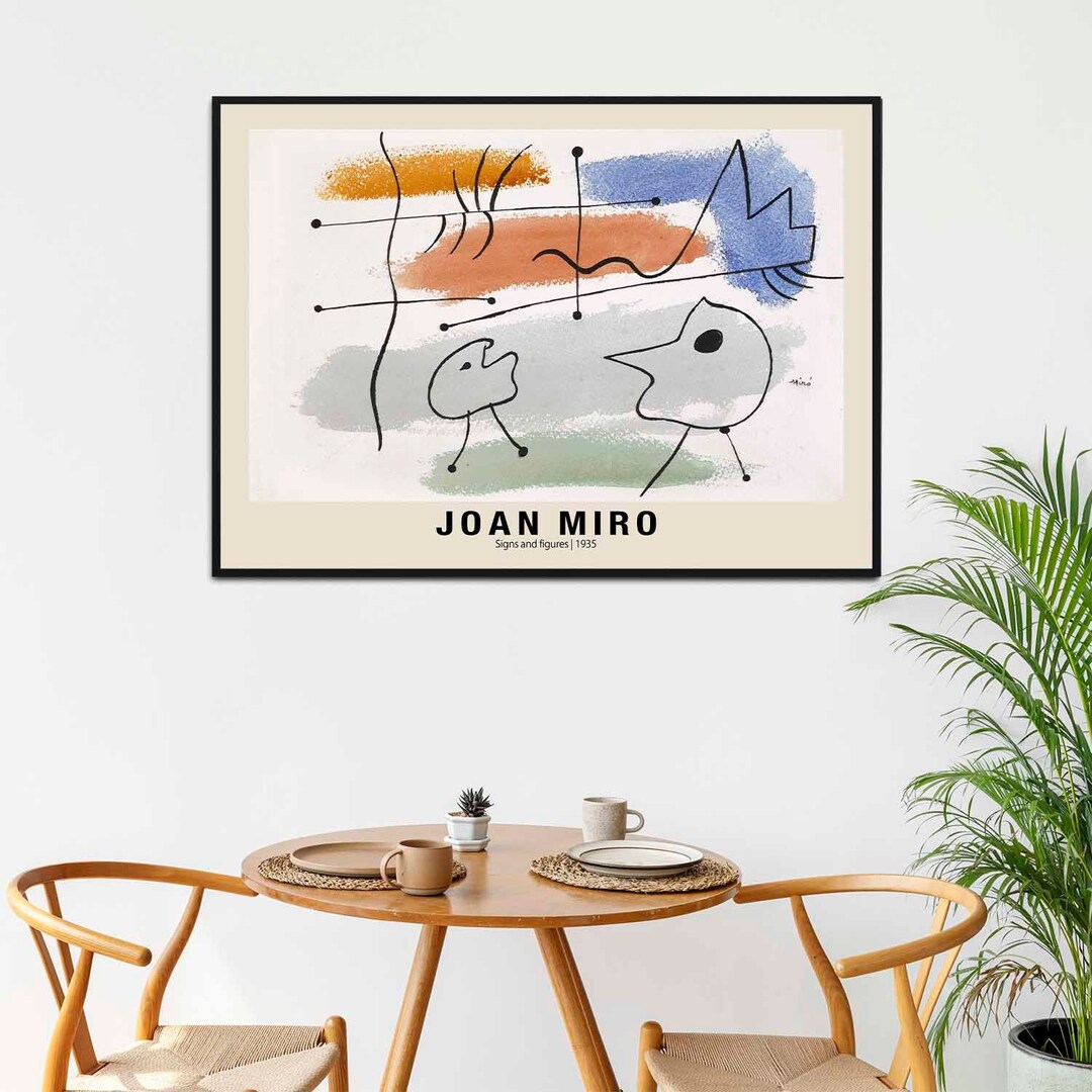 Joan Miro Print- Signs and Figures 1935 - Spanish Painter Wall Art ...