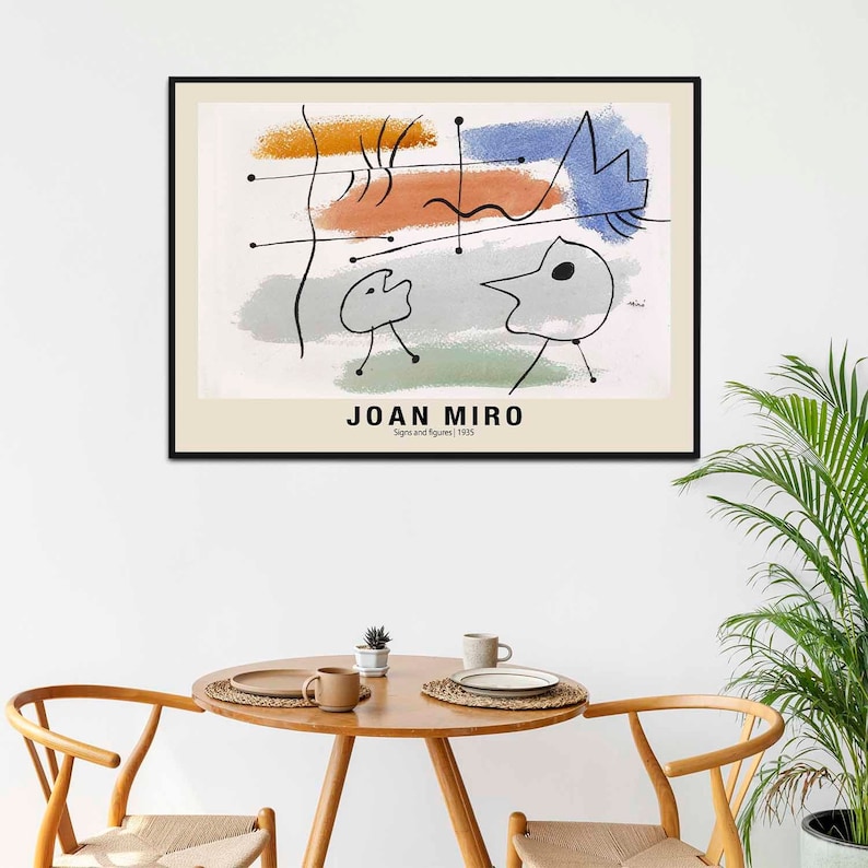 Joan Miro Print- Signs and Figures 1935 - Spanish Painter Wall Art ...
