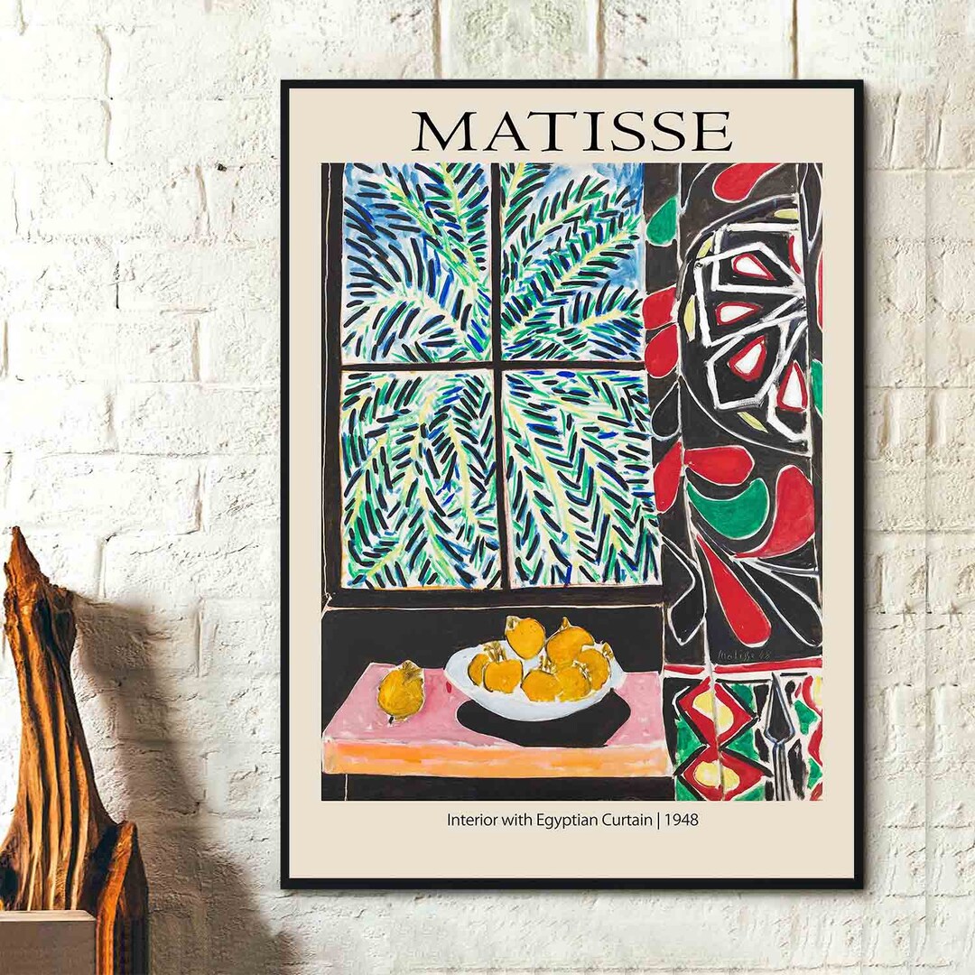 Henri Matisse Exhibition Poster Art- Interior With Egyptian Curtain ...