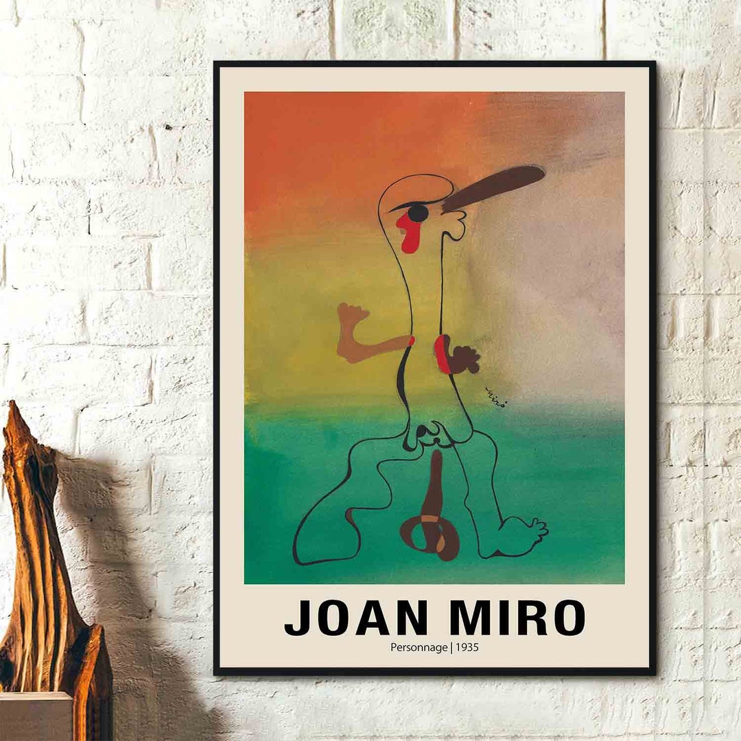Joan Miro Print- Personnage 1935 - Spanish Painter Wall Art, Abstract ...