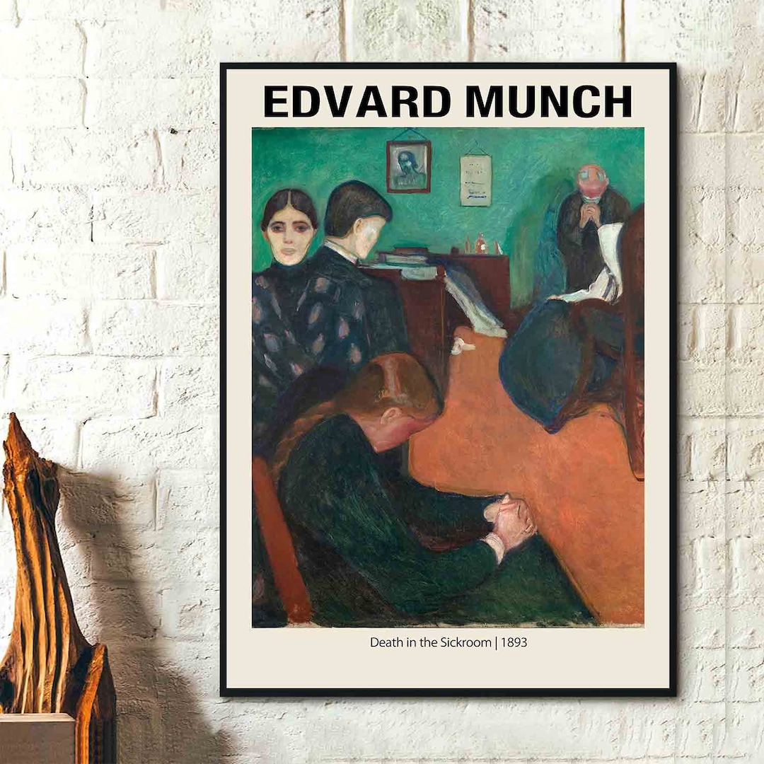 Edvard Munch Art Print- Death in the Sickroom 1893 -edvard Munch Poster ...