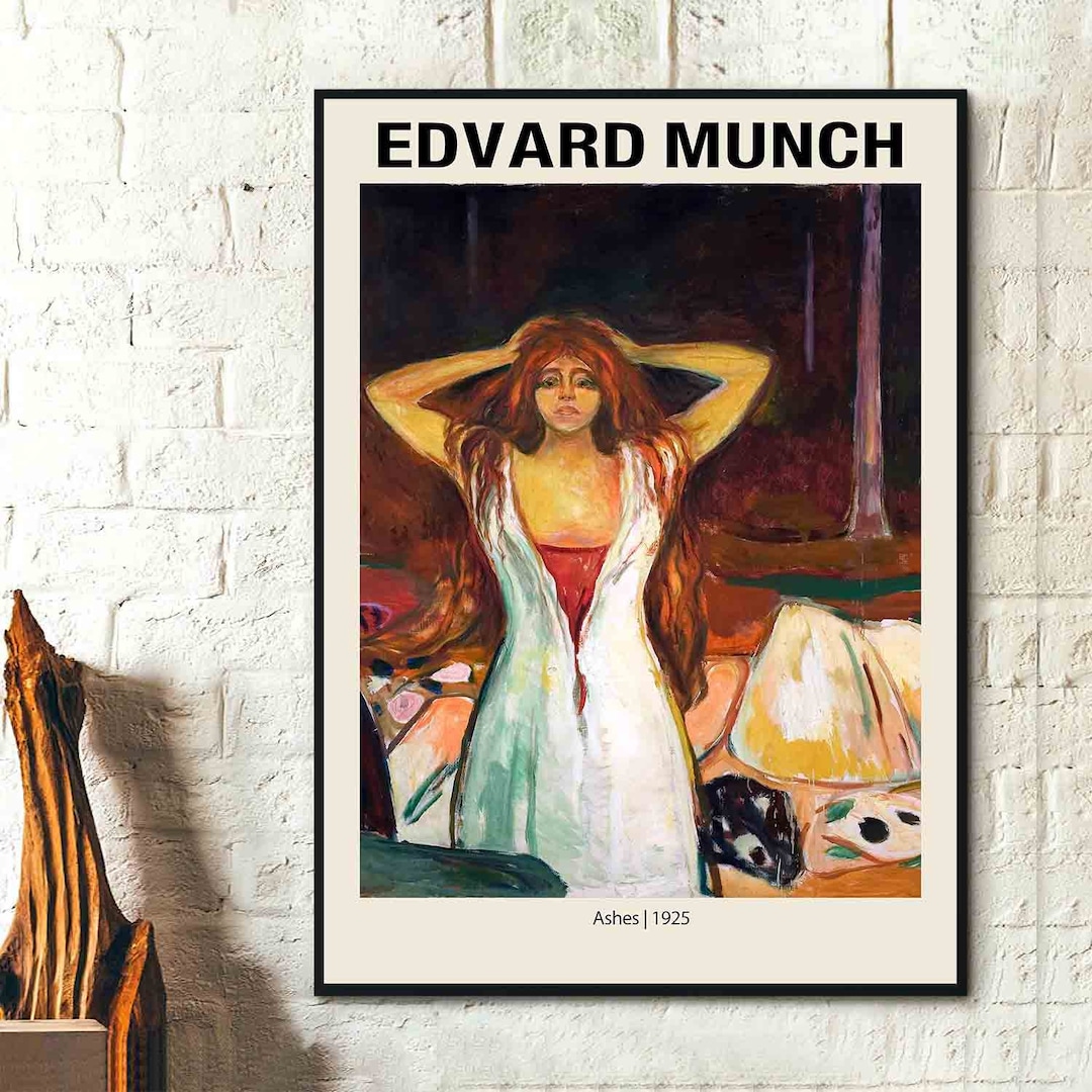 Edvard Munch Art Print- Ashes 1925 -edvard Munch Poster, Edvard Munch ...