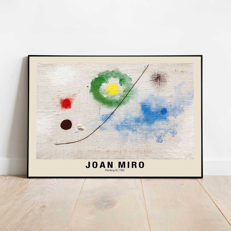 Joan Miro Print- Painting VI 1965 - Spanish Painter Wall Art, Abstract ...