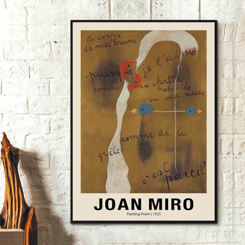 Impresión de Joan Miró - Poema pictórico de 1925 - Arte mural de un ...