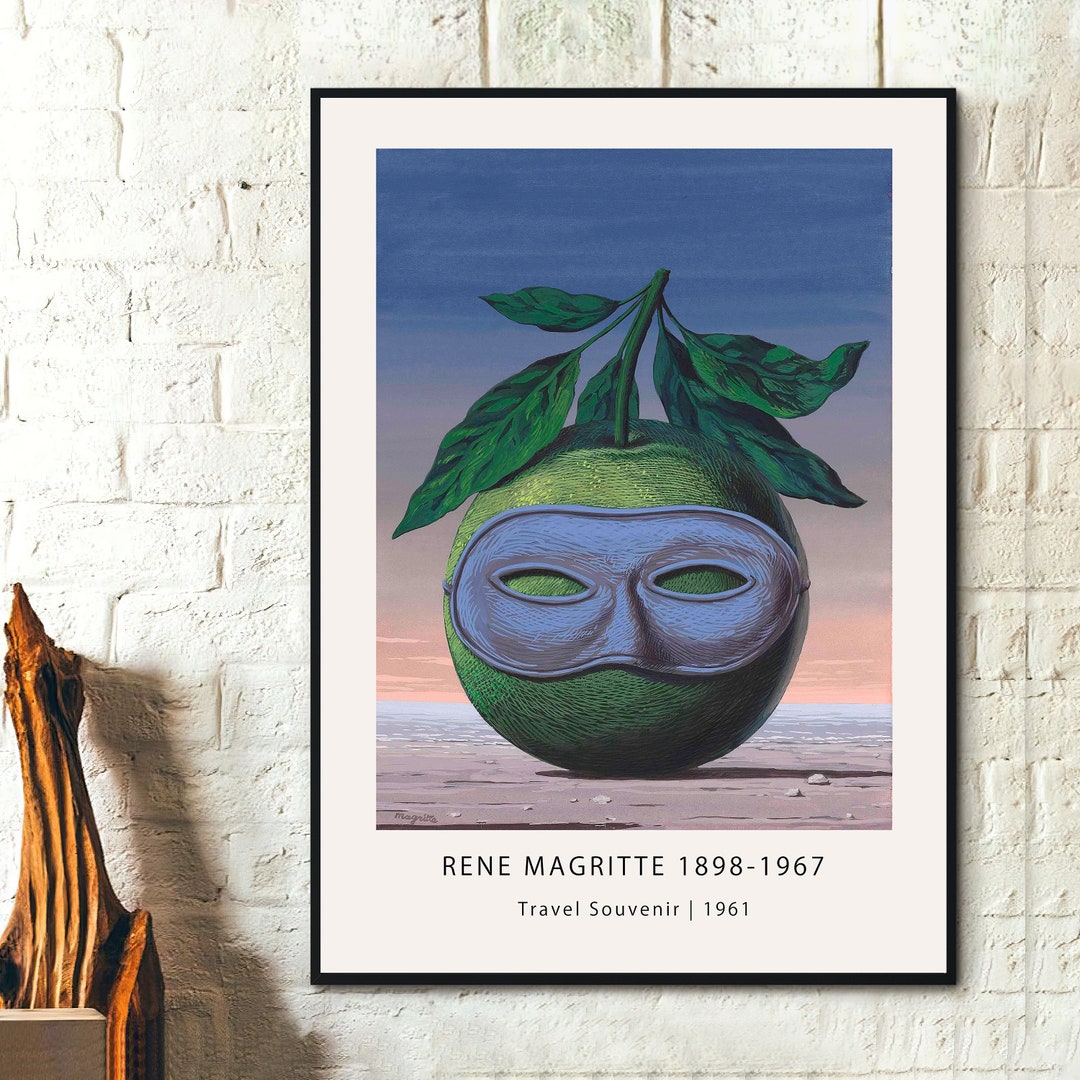 Rene Magritte Exhibition Poster - Travel Souvenir 1961 - Painting Art ...